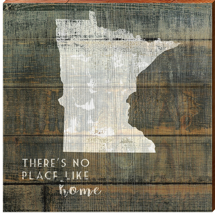 State of Minnesota Home Decor Map Art Printed On Real Wood STA12-18" x ...
