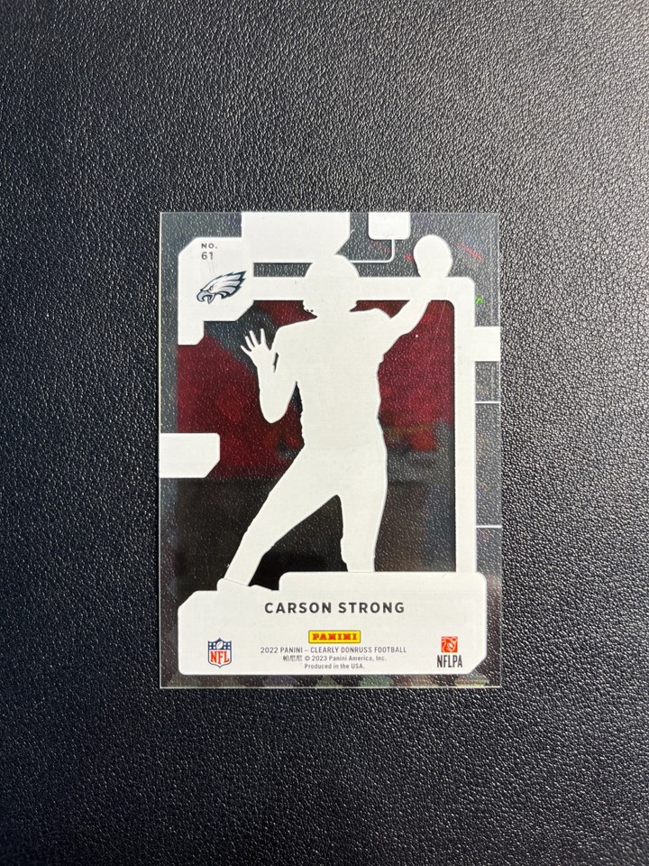 2022 Panini Clearly Donruss Football Carson Strong Rated Rookie Logo ...