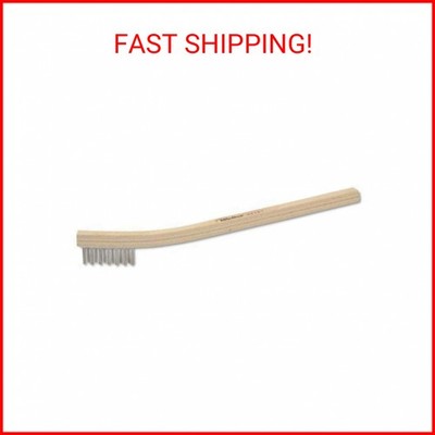 Weiler 44167 Small Hand Wire Scratch Brush, Stainless Steel Fill, Wood ...