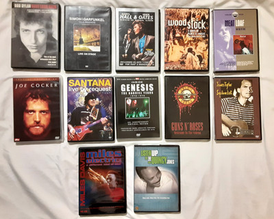 Rock 60's 70's Concert DVD Lot – Santana, Bob Dylan , Genesis , & More ...