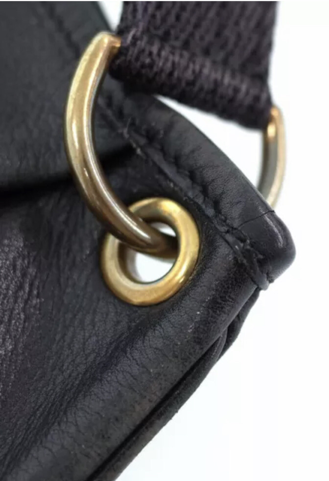 Hermes Mini Rodeo Gold Hardware Shoulder Bag (Black) - Gem