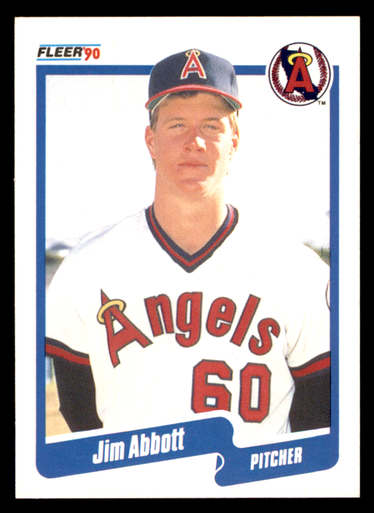 1990 Fleer Jim Abbott card #125 California Angels | eBay