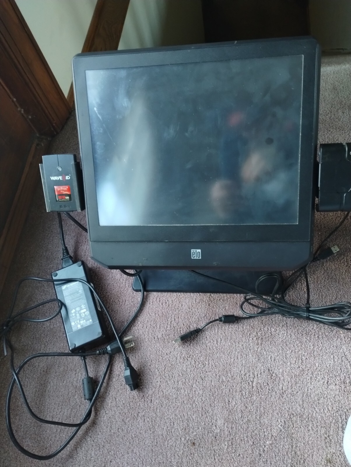 ELO RED ALERT KIOSK RFID ID-SCANNER W/VERIFI P5200M FINGERPRINTER | eBay