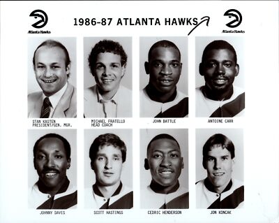 Vintage Press Photo Basketball NBA Atlanta Hawks Team 1986-89 | eBay