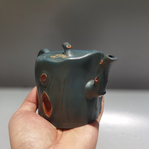 Chinese Fine Yixing Zisha Clay Teapot Blue plum tree stump pot Jiang ...