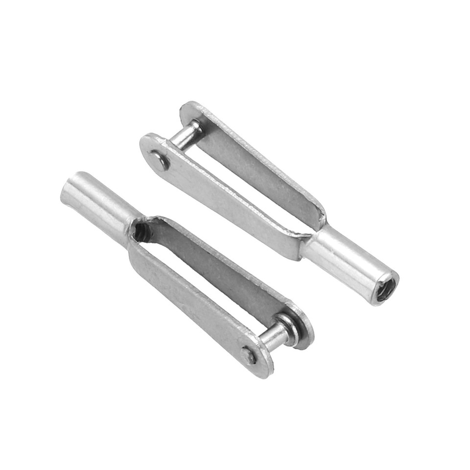 10 x Metal Clevis M2 Thread Steel Clevis Self Locking Clips for RC ...