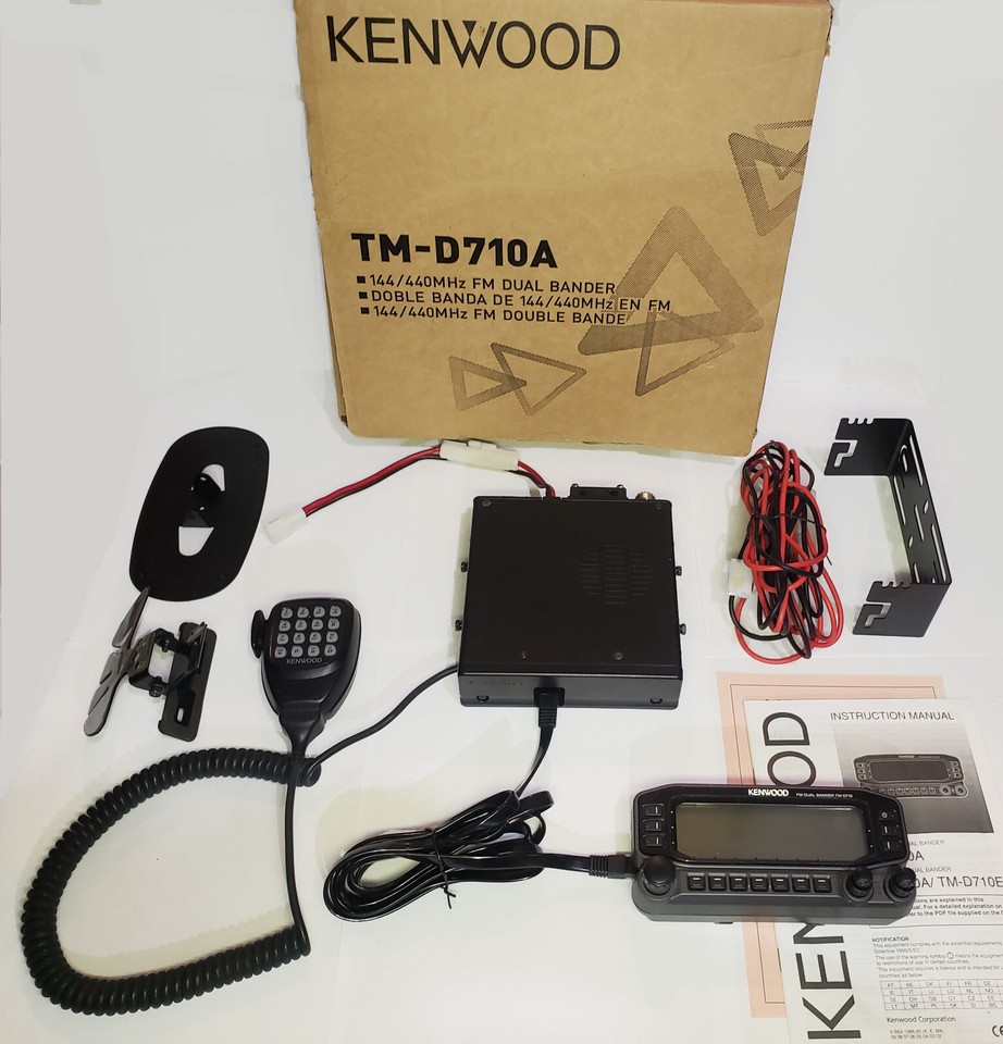 Kenwood TM-D710A 144/440MHz Ham Radio Mobile Transceiver + Box + Manual ...