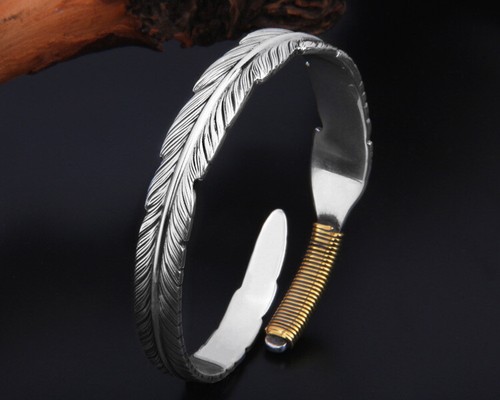 B32 Bangle Feather Width 10,5 MM Fine Silver 999 | eBay