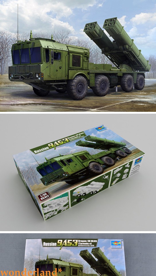 TRUMPETER 01068 1/35 SCALE RUSSIAN 9A53 Uragan-1M MLRS(Tornado-s) TANK ...
