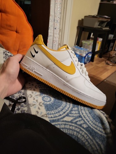 Size 11 - Nike Air Force 1 Double Swoosh - White Light Ginger 2020 | eBay