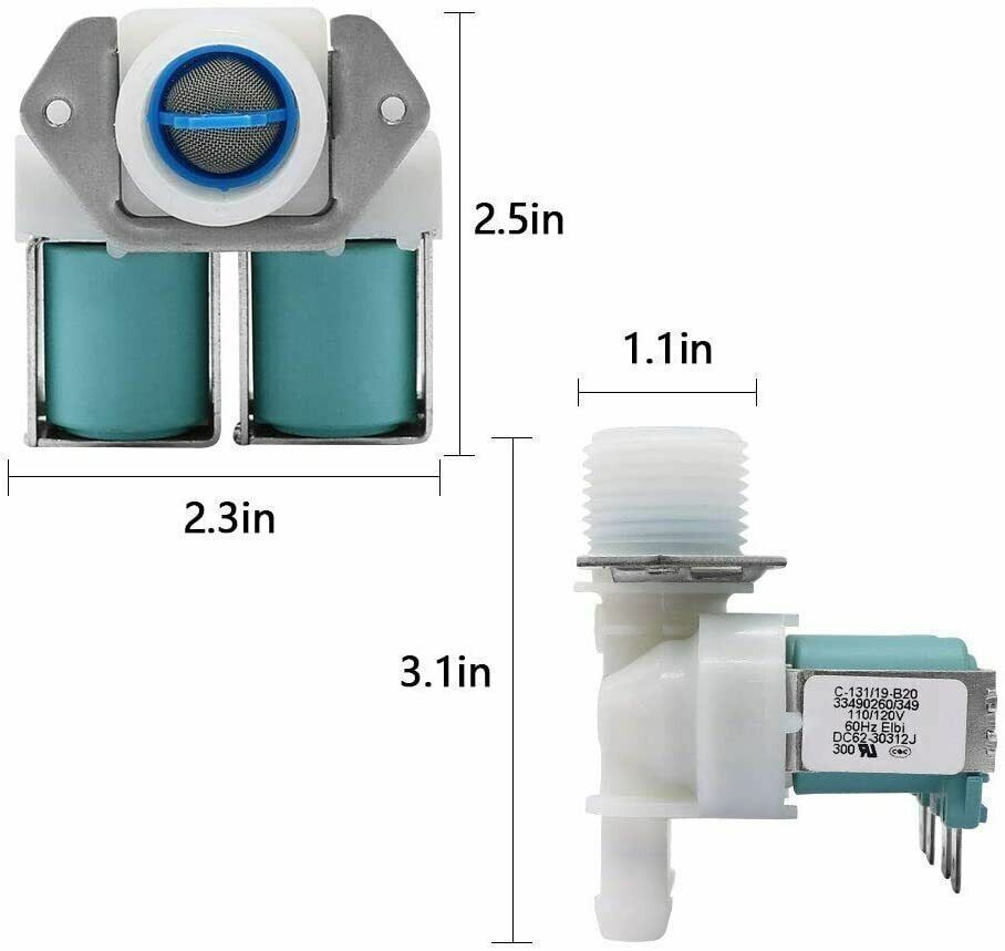 Cold Water Inlet Valve for Samsung WF306LAW WF45R6100AW WF45R6300AV NEW ...