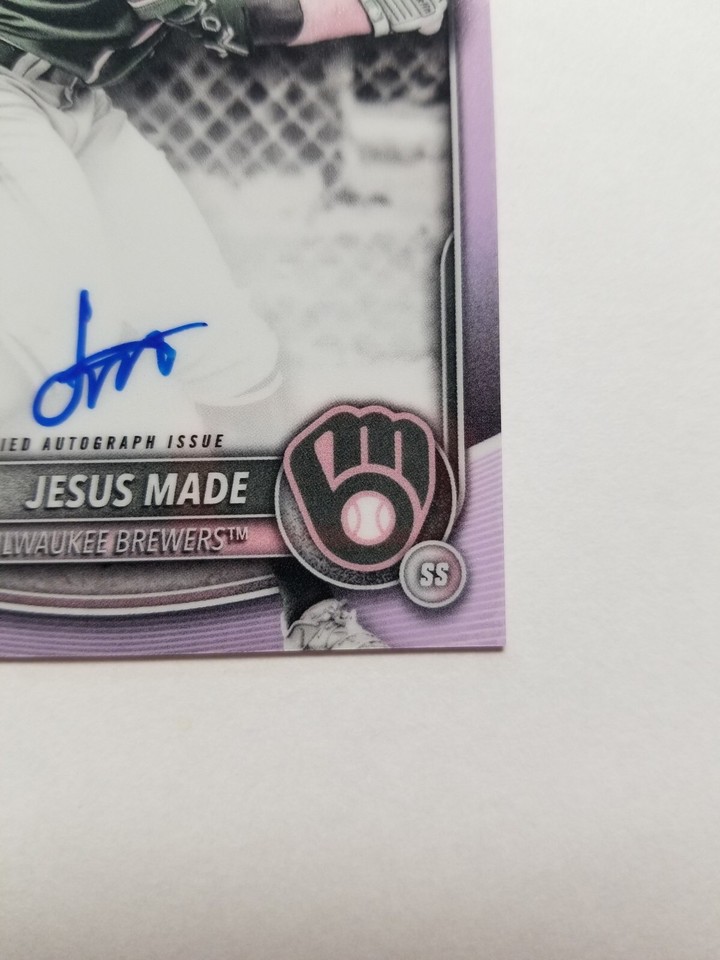2025 BOWMAN JESUS MADE PEARL REFRACTOR #09/10 1st CHROME On Card ...