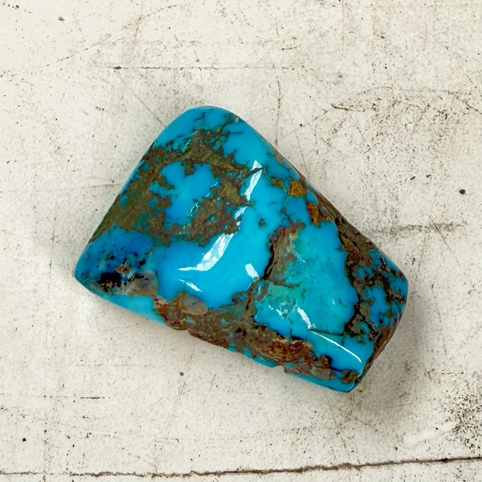Natural Rare Bisbee Blue Turquoise W/Pyrite Matrix Rough Lapidary Cab ...