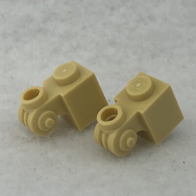 LEGO 20310 Ran Brick, Modified 1 x 1 with Scroll with Hollow Stud (x2 ...