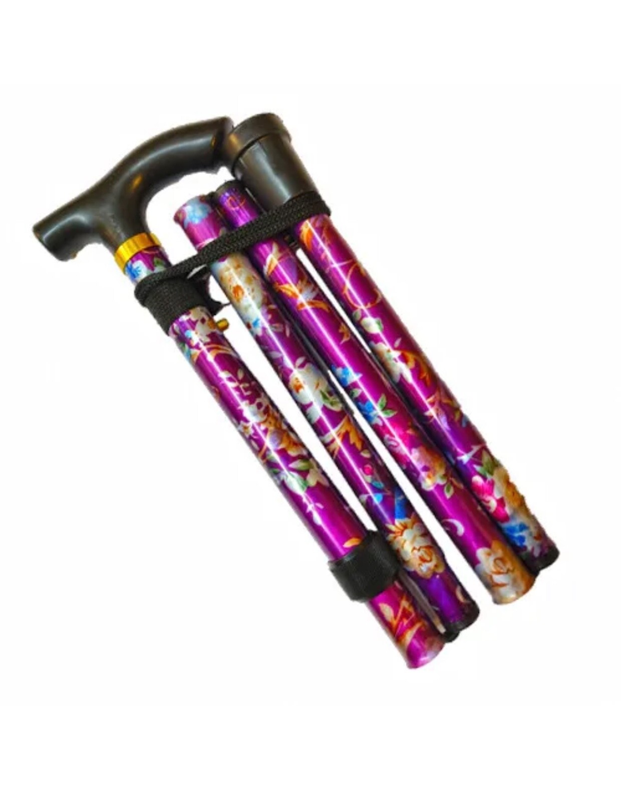 Walking Stick Easy Fold Adjustable Cane Lightweight Mobility ...