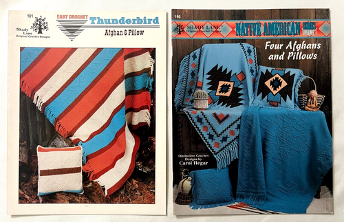 Shady Lane Textured Native American Afghans Pillow Sets Crochet ...