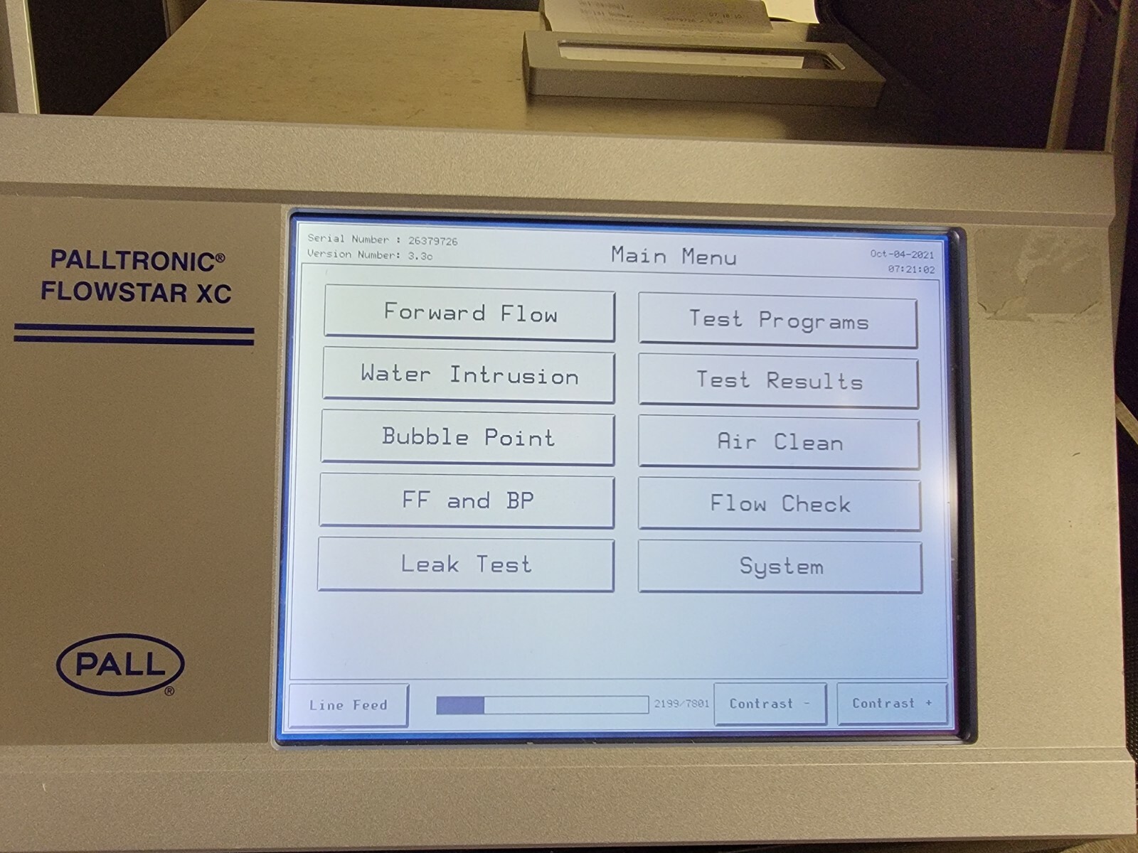 Pall Palltronic Flowstar XC FFS XC AM Filter Integrity Test Instrument ...