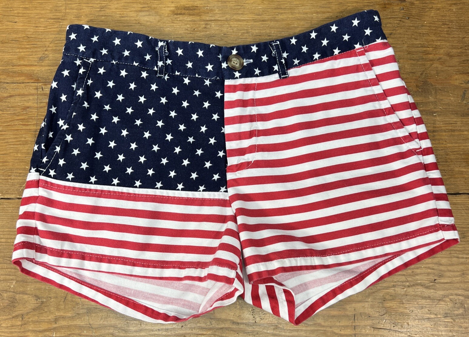 Chubbies Women's 100% Cotton The Miss Mericas American Flag Shorts M 3 ...
