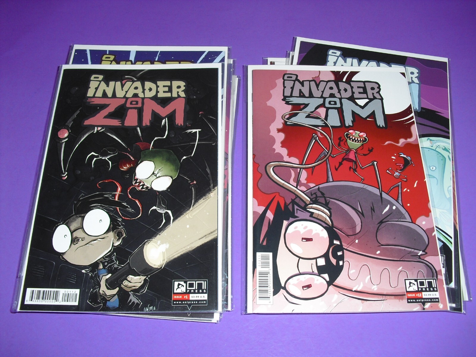 Lot 24 Invader Zim set 1-21 + tons variant (missing only #17) all NM ...