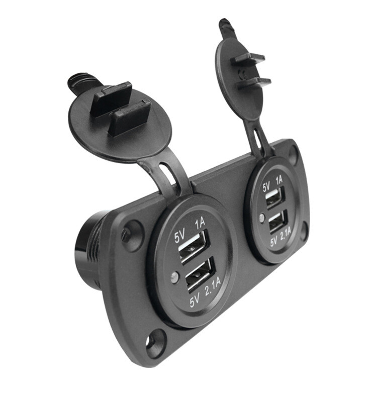 UK 12V Double USB Socket Dual Charger Camper Van Motorhome Caravan ...