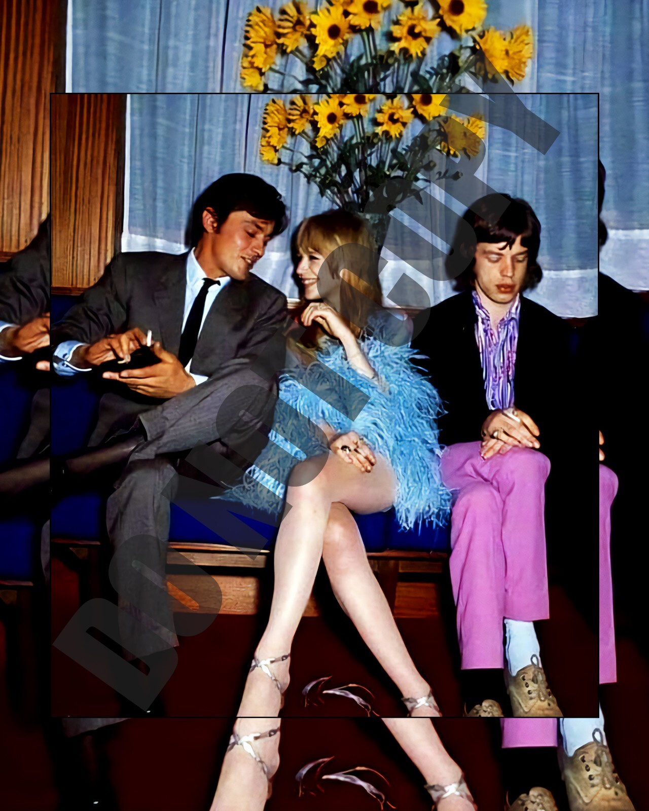 Mick Jagger Rolling Stones His Socks Marianne Faithfull Alain Delon ...