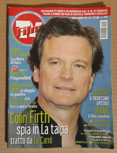 Film TV #2 2012. Colin Firth. La prima notte di quiete Alain Delon ...