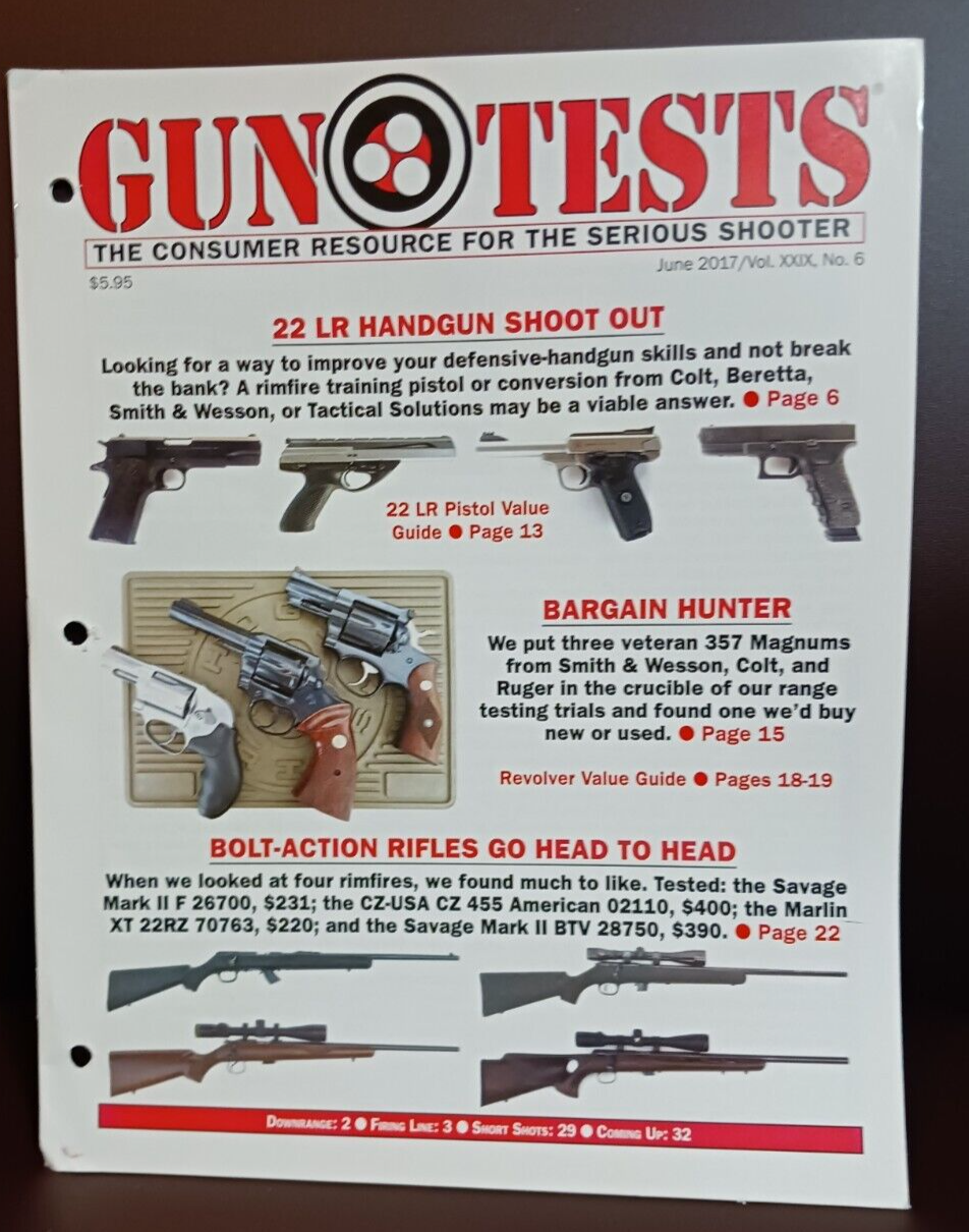 Gun Tests Magazine Jun 2017 Vol XXIX No 6, $3 off shipping for 2 see ...
