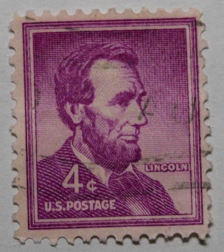 Abraham Lincoln 4 Cents Stamp U.S. Postage Purple | eBay