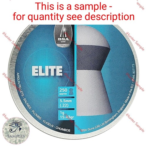 SAMPLE BSA ELITE .22/5.5mm Airgun Pellets Qty 50 Free P&P S133 | eBay