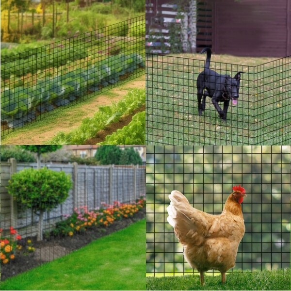 1"x1" Hardware Cloth Welded Wire Fence Vinyl Coated Chicken Rabbit Mesh ...
