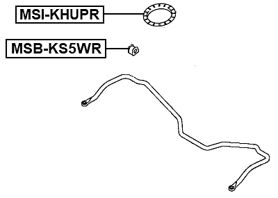 Rear Stabilizer Bar Bush Febest MSB-KS5WR OEM 4156A113 | eBay