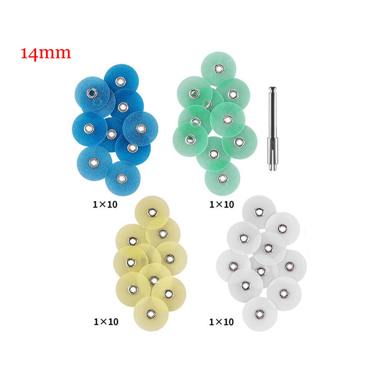 40PCS/Box Dental Composite Polishing Finishing Discs 14mm + Mandrel | eBay