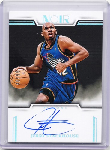 2024-25 Panini Noir Jerry Stackhouse Auto Noir Black and White /99 ...