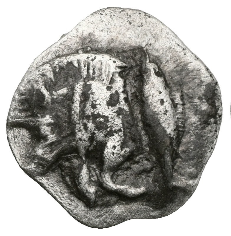 Ancient Greek Silver Obol - Cyzicus Mysia 450 AD - Lion | eBay