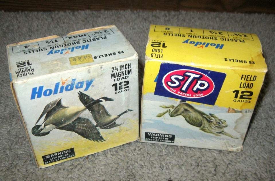 Vintage Holiday Empty Shotgun Shell Boxes 12 Gauge Ducks Geese Grouse ...