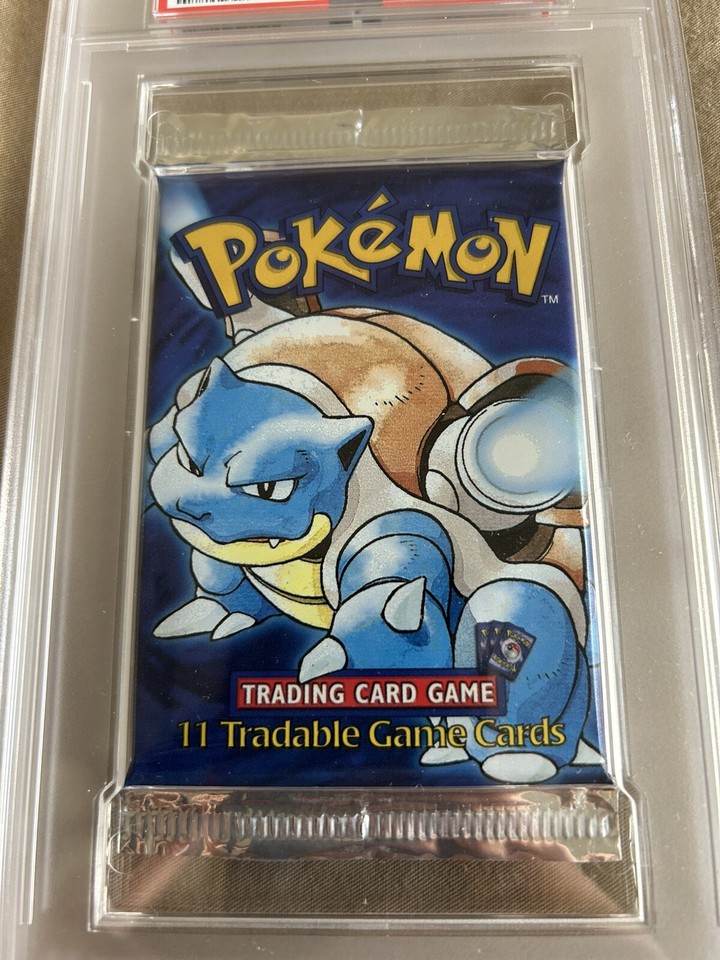 Pokemon Base Set Shadowless Blastoise Art Short Crimp Sealed Booster ...