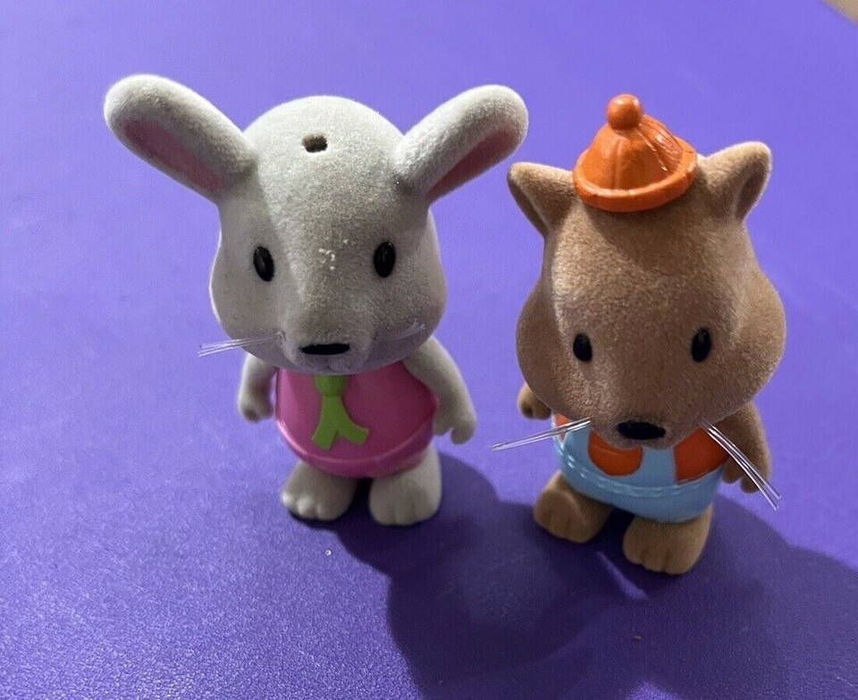 Lil Woodzeez Bobblehead animal Figures, 2" set of two mouse & chipmunk ...