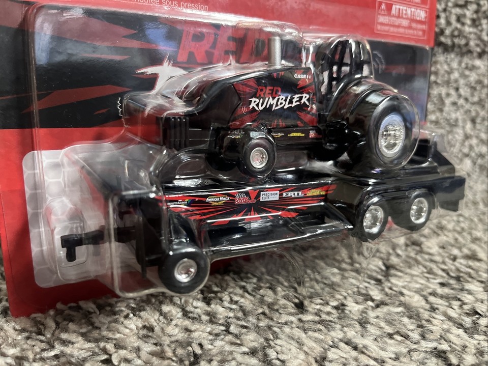 ERTL 1:64 CASE IH RED RUMBLER TRACTOR PULLER w/PULLING SLED SET NEW ...
