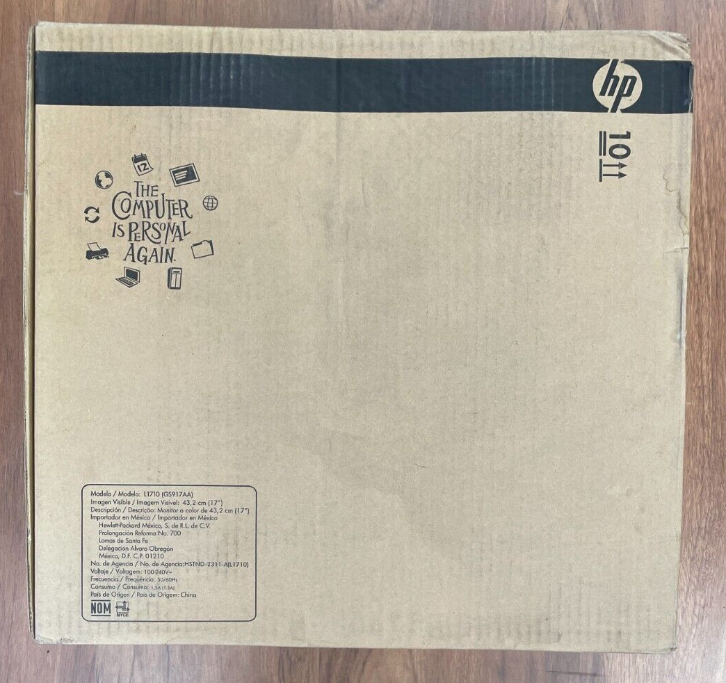 Brand New Sealed HP L1710 17-inch 17 Inch 7" - 456566-001 - LCD Monitor ...