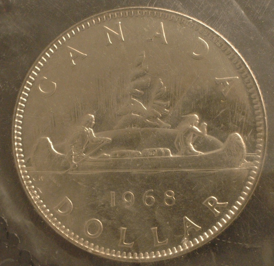 1968 Canada dollar mint sealed uncirculated voyageur canoe reverse | eBay