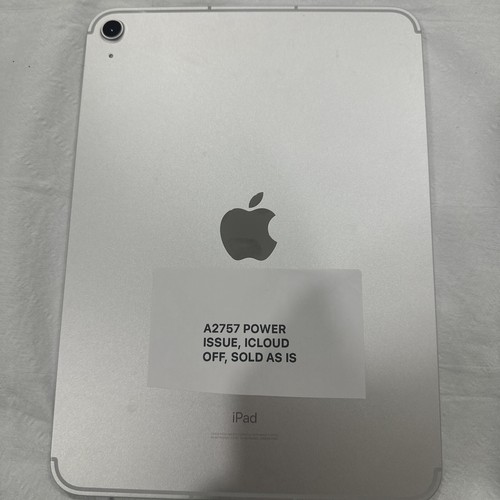 P1 Apple iPad 10th Gen. 64GB, Wi-Fi + LTE, 10.9in Silver A2757 READ ...