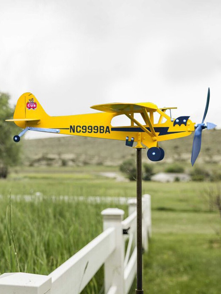 Airplane Weather Vane Weather Resistant Metal Wind Direction Indicator ...