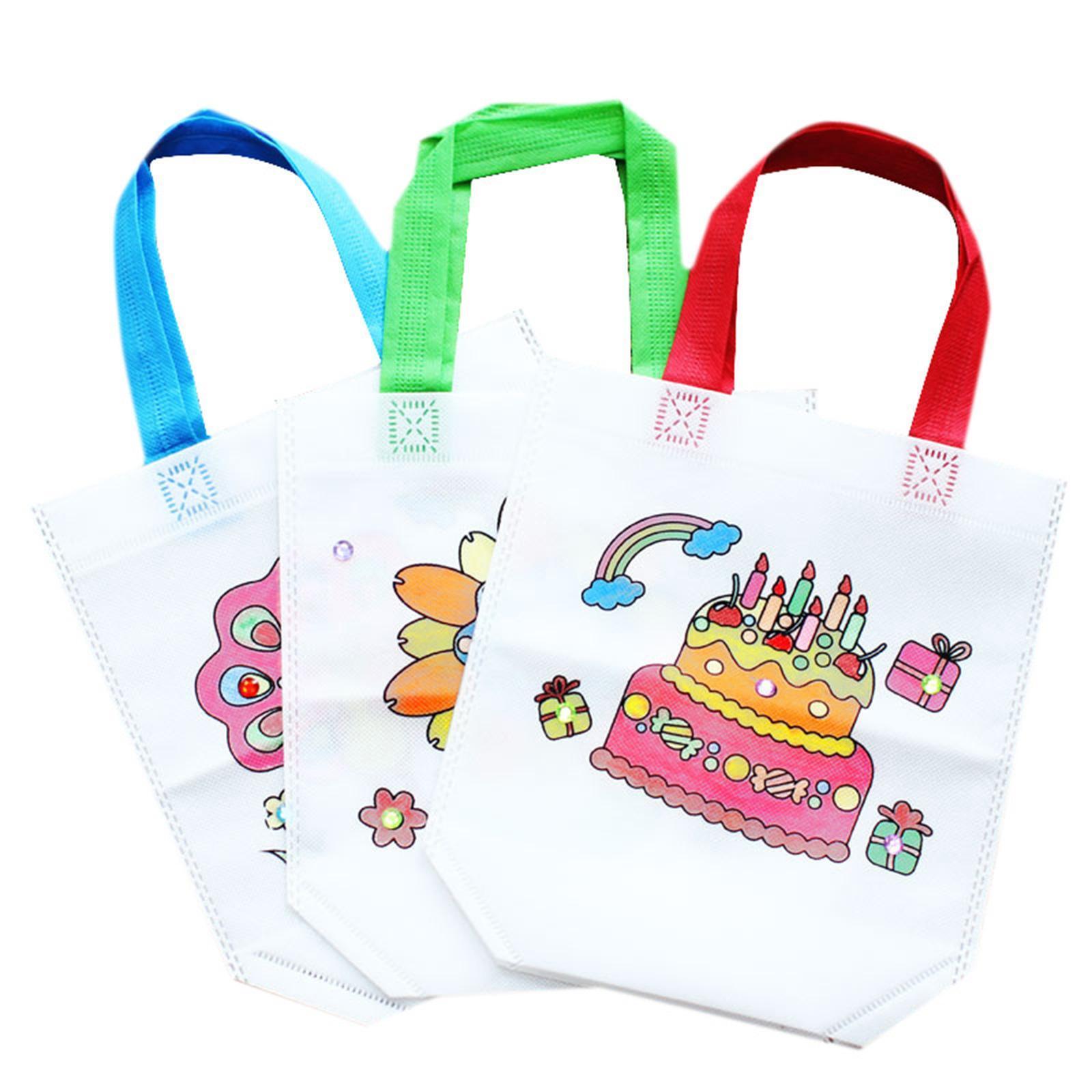 5Pcs Coloring Goodie Bags Color Your Own Bag Portable Party Goodie Bags ...