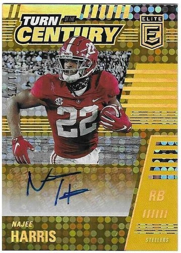 Najee Harris 2021 DONRUSS ELITE NFL ROOKIE AUTOGRAPH CARD Gold Disco ...