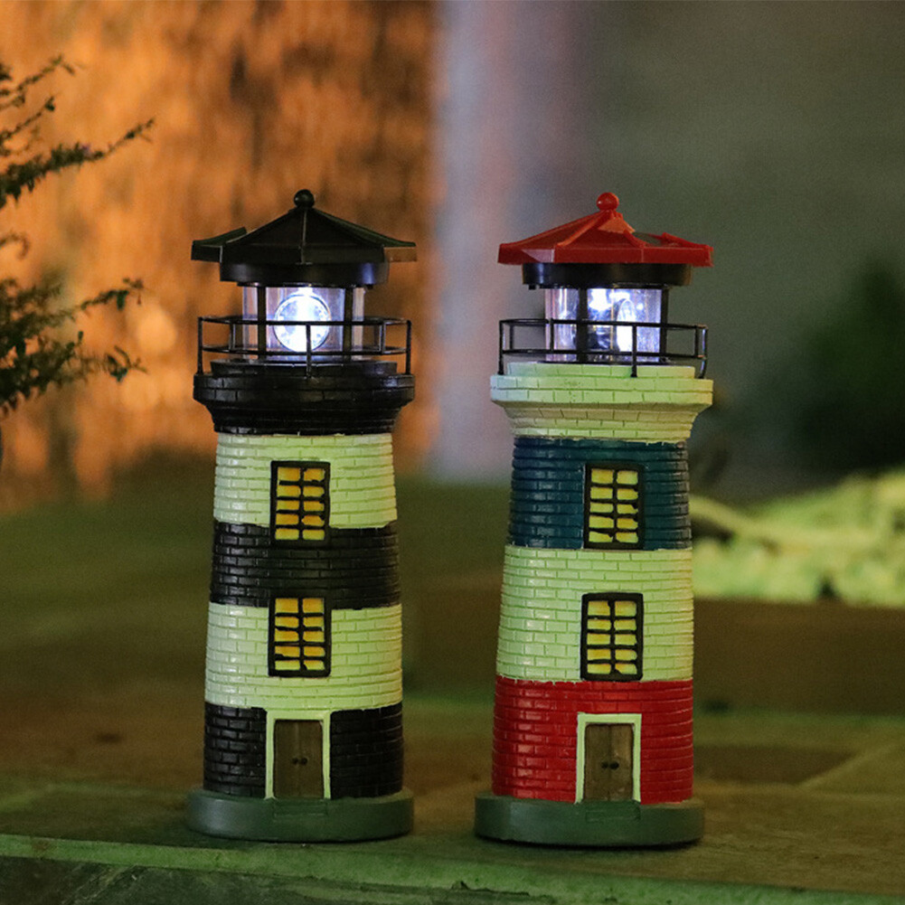 Build A Lighthouse With Rotating Beacon Light 1PC LED Solar Revolving