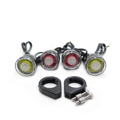 Motorcycle Turn Signals Kit For Harley Davidson Bullet Led 41Mm Clear ...