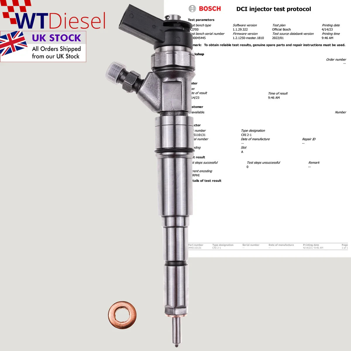 BOSCH DIESEL INJECTOR | LAND ROVER Freelander I 2.0 Td4 | 0445110130 13 ...