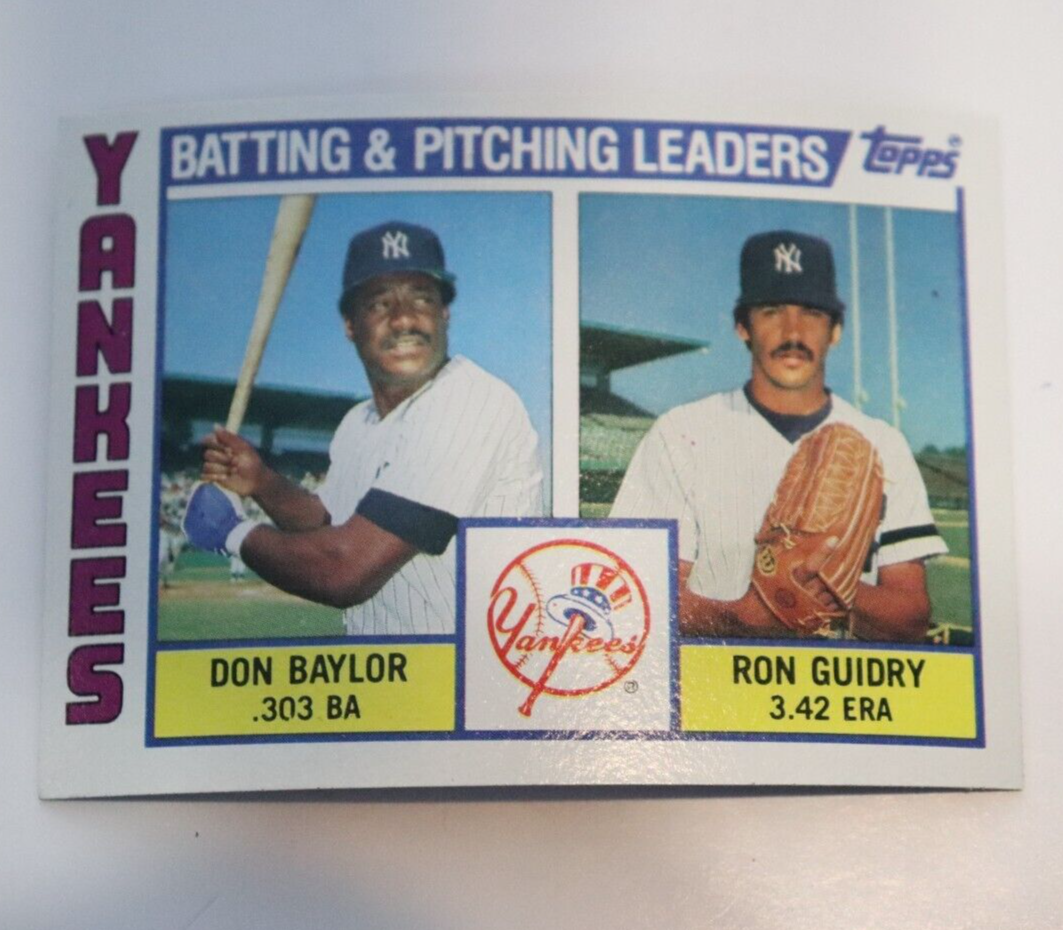 1984 Topps #486 Don Baylor/Ron Guidry New York Yankees | eBay