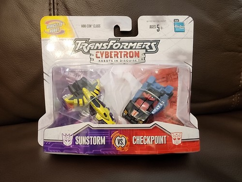 2005 MINT INSIDE OF CARD TRANSFORMERS CYBERTRON MINICONS SUNSTORM VS ...