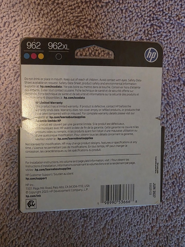 HP 962 962XL 4-pack - Ink - OEM - Cyan Magenta Yellow Black 3JB34AN#RFD ...